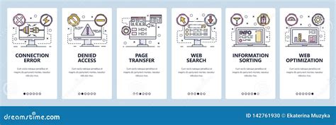 Mobile App Onboarding Screens Connection Error Access Denied Seo