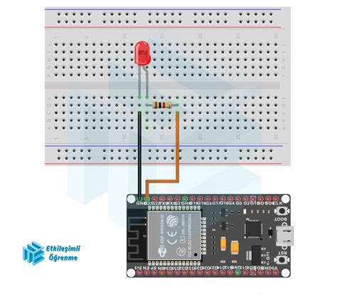 Nodemcu Esp32 Led Yakıp Söndürme Etkileşimli Öğrenme