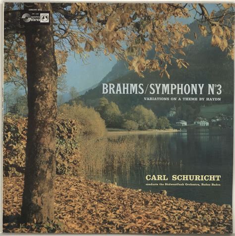 Johannes Brahms Symphony No 3 In F Major Op90 Variations On A The