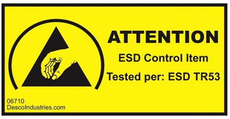Cleanroom Esd Static Control Supplies Esd Warning Labels