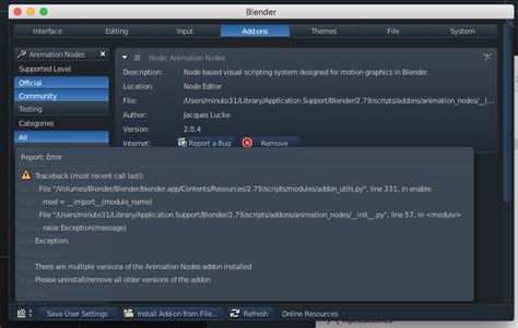 Unable To Install Animation Nodes On Blender 279 · Issue 799