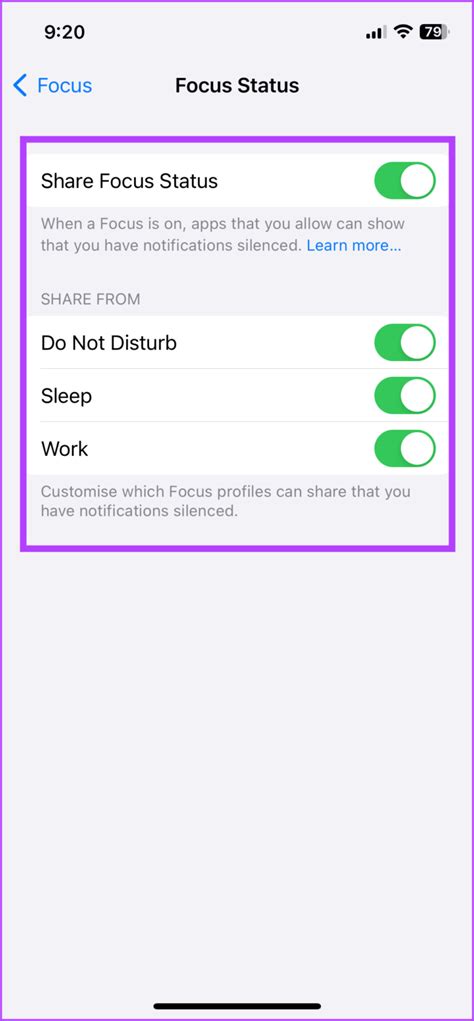 What Is Share Focus Status On Iphone And How To Use It Guiding Tech