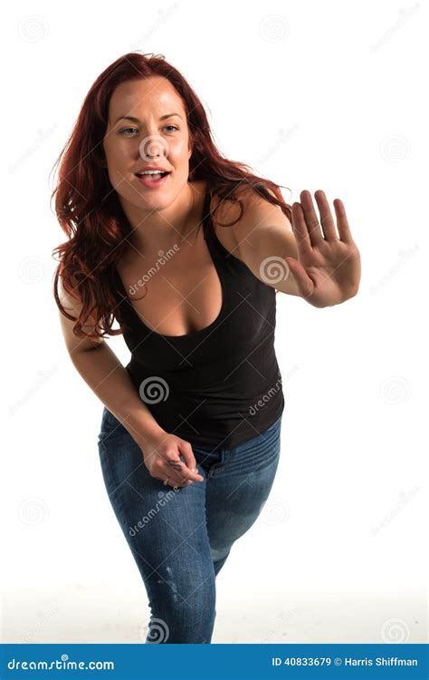 Tank Top Stock Image Image Of Stop Jeans Hair Mature 40833679