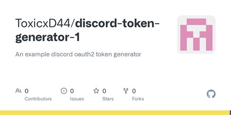 GitHub ToxicxD Discord Token Generator An Example Discord Oauth Token Generator