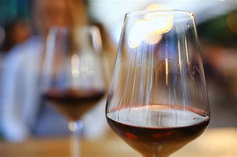 Premium Photo Red Wine Glass Restaurant Background Bar Wine Tasting