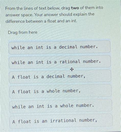 solved from the lines of text below drag two of them into