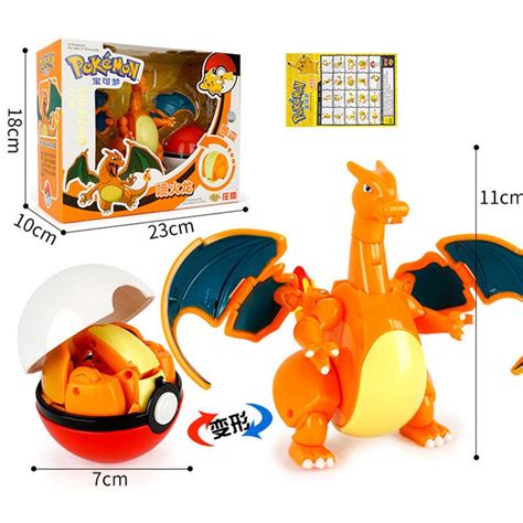 Pokemon Charizard Fire Elf Ball Deformation Toy Action Figure