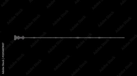 White Audio Waveform Spectrum Animation On A Black Background Sound Wave Isolated Animation