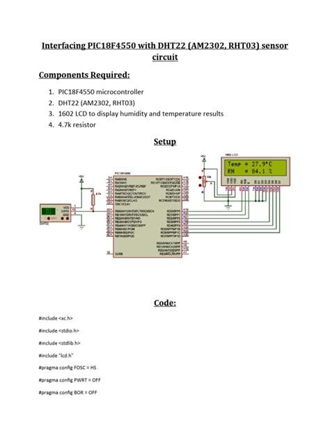 Interfacing Pic18f4550 With Dht22 Pdf Computer Science Computing