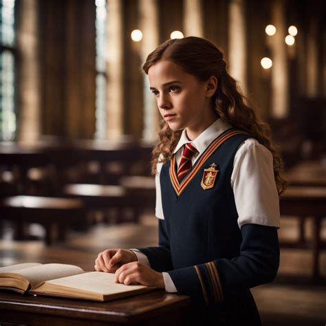 Hermione Granger At Hogwarts Wearing School Unifor By Nylonfan65 On