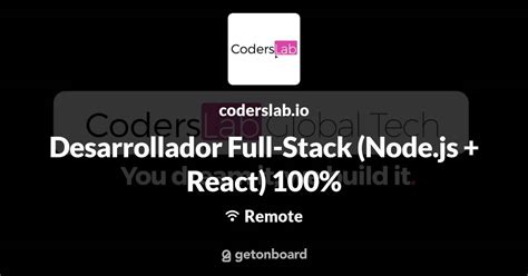 Desarrollador Full Stack Node Js React 100 At Coderslab Io