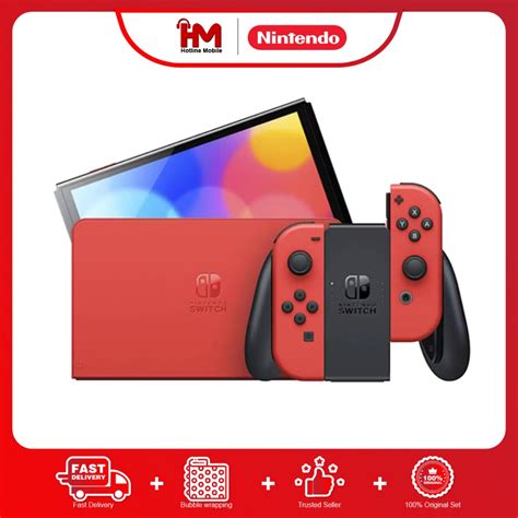 Nintendo Switch Oled Model Mario Red Edition White Blue And Red