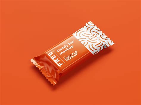 Choco Candy Bar Packaging Cover Mockup 4 Psd Set Free Package Mockups
