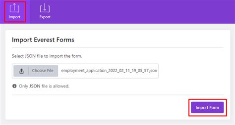 How To Import Export Forms Everest Forms