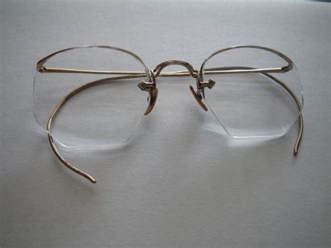 Vintage Rimless Gold Eyeglasses