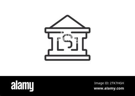 Animated Banking Service Linear Icon Dollar Saving Account Financial