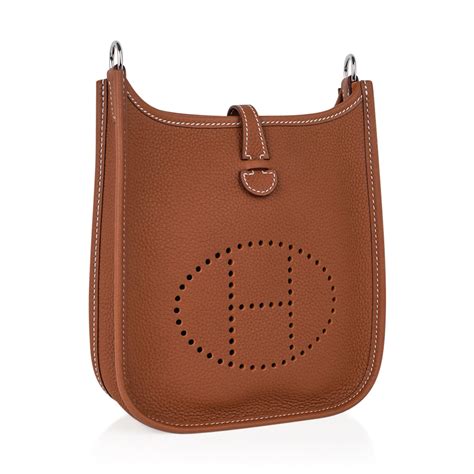Hermes Evelyne Tpm Amazone Bag Gold Taurillon Maurice Palladium At