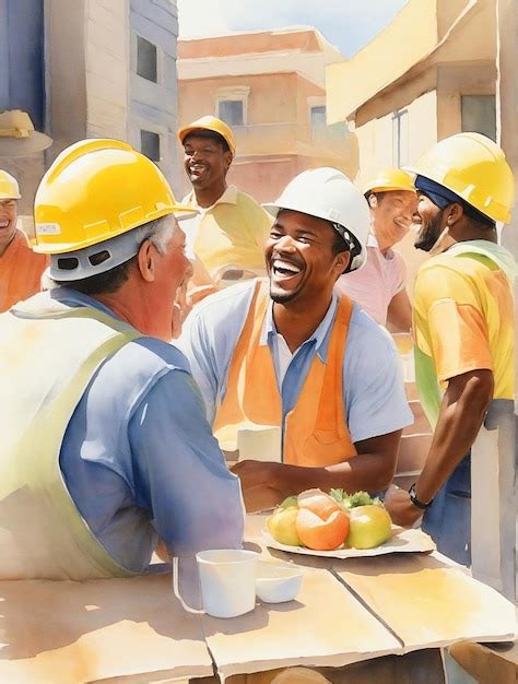 Premium Ai Image Watercolor Labor Day Illustration Of Construction