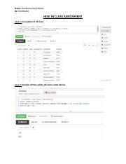 HIVE IN CLASS ASSIGNMENT Docx Name Preetkamal Singh Bhatia ID N HIVE IN CLASS