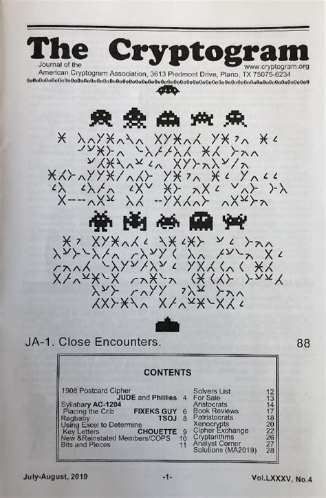 An Encrypted Postcard From The Cryptogram Cipherbrain