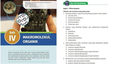 Kunci Jawaban Latihan Soal Kimia Kelas SMA MA Halaman Bab Ayo Cek Pemahaman