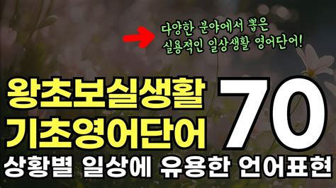 왕초보 실생활 쉬운영어단어70 일상생활에서 겁나 자주 쓰는 영어단어ㅣ다양한 주제별상황별 단어공부 ㅣ그냥 듣기만 하세요ㅣ
