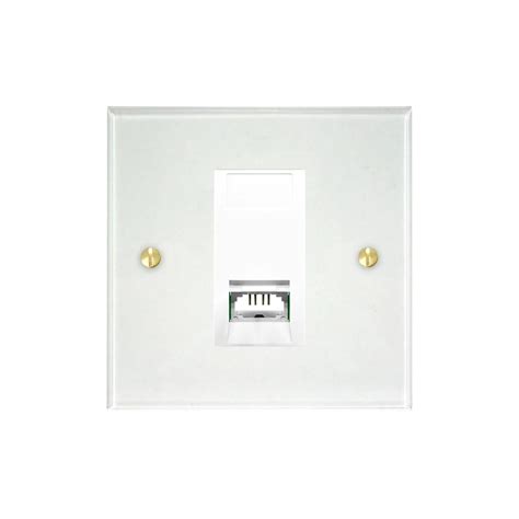 Prism Communications Socket 1 Gang Telephone Jackline Slave Clear