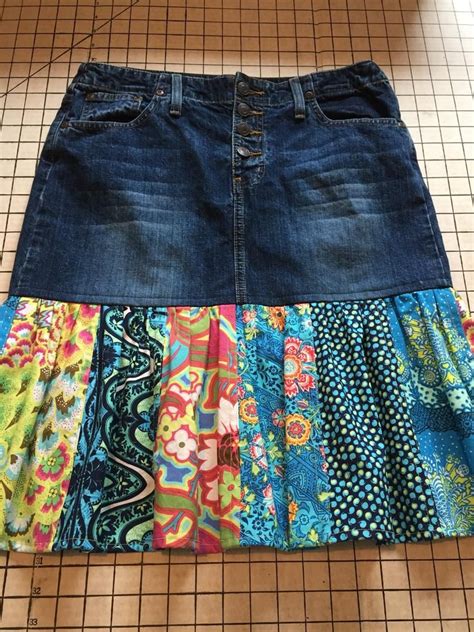 Upcycle Jeans Skirt Diy Denim Skirt Jeans Recycling Denim Diy Jeans