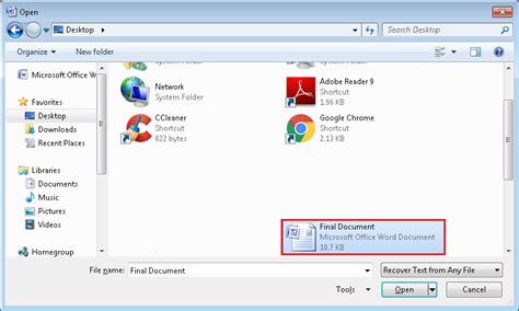How To Recover Text From Any Word File In MS Word Application