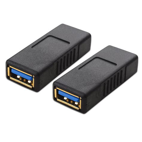Cable Matters 2 Pack USB 3 0 Coupler USB Female To Female Adapter Gender Changer