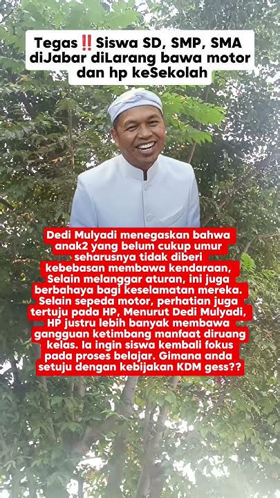 Tegas‼️siswa Sd Smp Sma Dijabar Dilarang Bawa Motor Dan Hp Kesekolah