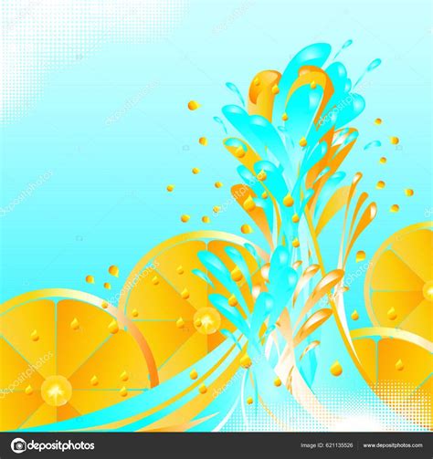 Orange Splash Vector Illustration Stock Vector By ©yayimages 621135526