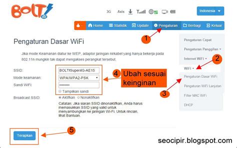 Cara Mengganti Password Wifi Bolt Seocipir