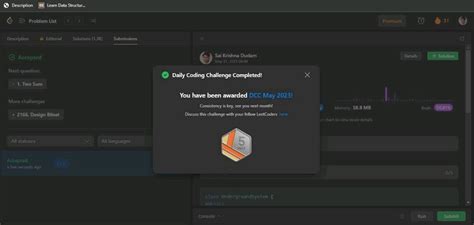 Sai Krishna Dudam On Linkedin Leetcode Leetcode Coding Programming