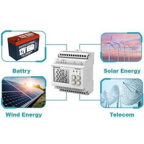 Din Rail Mounted 3 3 Phase Circuits Analog Output Multi Functional Mini Digital Voltmeter Dc