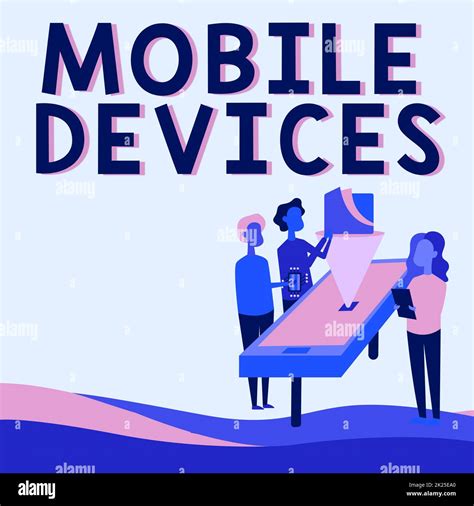 Text Sign Showing Mobile Devices Concept Meaning A Portable Computing