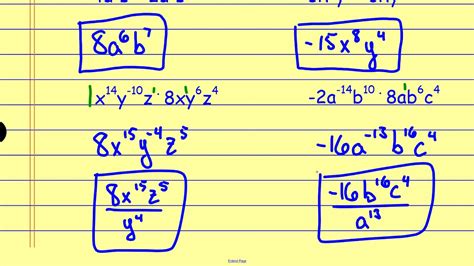 Rules Of Exponents Involving Multiplication Youtube