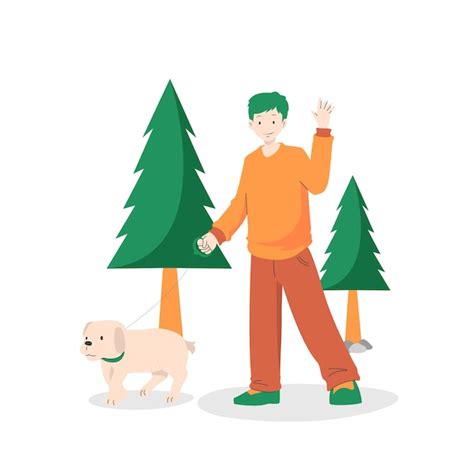 Jugando Con Mascotas Vector Premium