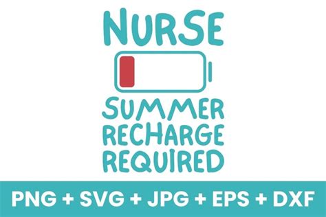 Nurse Summer Recharge Required Svg Png  Eps Dxf