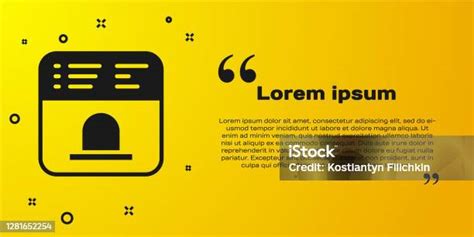 노란색 배경에 고립 된 기차 또는 비행기 아이콘 티켓을 구입하는 검은 티켓 사무실 티켓을 구입 티켓 서비스 벡터 개념에 대한 스톡 벡터 아트 및 기타 이미지 Istock