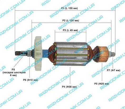 Якорь на болгарку Витязь МШУ-125/100, Тайга МШУ-125/950 - купить по ...