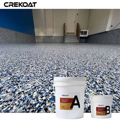 Multi Coat Chip Full Broadcast Epoxy Floor Coating With Flakes Epoxy