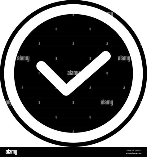 Checked Icon Black Vector Illustration Stock Vector Image And Art Alamy