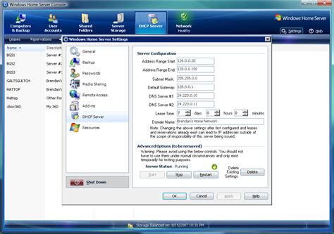 DHCP For Windows Home Server Aka DHCP4WHS