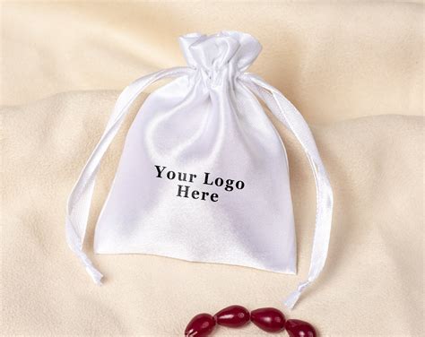 100 Satin Drawstring Bags Custom Jewelry Packaging Logo Bags Etsy