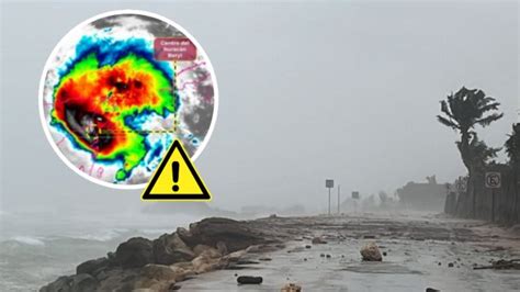 Huracán Beryl Toca Tierra En Tulum Quintana Roo Con Vientos De 175 Kmh