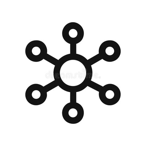 Simple Line Style Connection Node Network Diagram Data Structure Icon