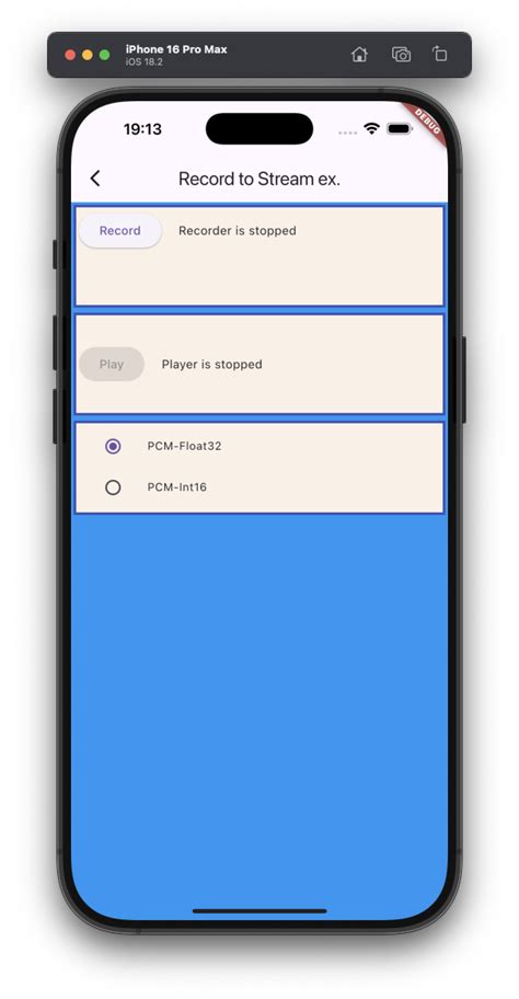 Record To Stream Flutter Sound Documentation