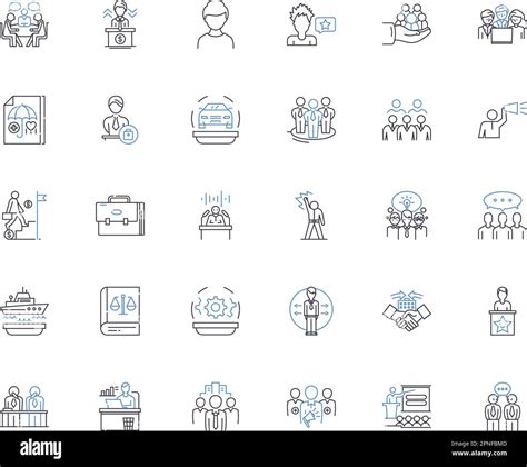 Regulation Line Icons Collection Compliance Oversight Enforcement