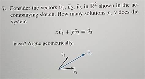 Solved Consider The Vectors Vecv1vecv2vecv3 ﻿in R2